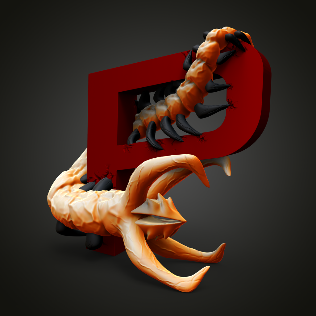 Free 3D file Parasite P Realistic 3D Logo・Design to download and 3D ...
