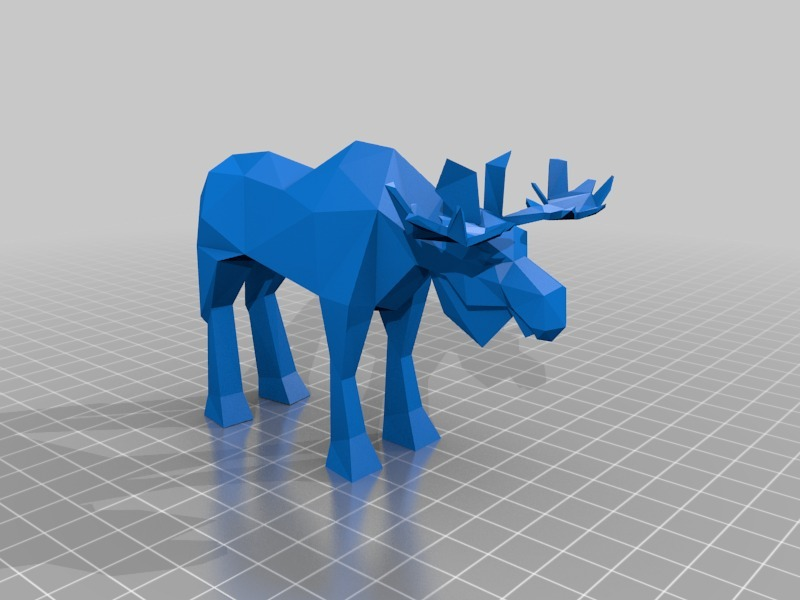 Free 3D file Low Poly Moose・3D printable model to download・Cults