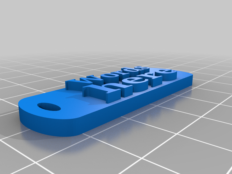 Free 3D file customizable key chain 🔑・Template to download and 3D print ...