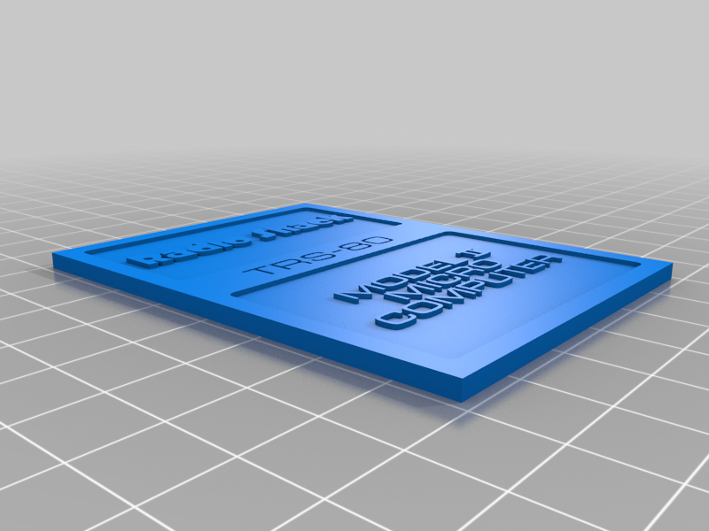 Free 3D file TRS-80 Model II case badge・3D print model to download・Cults