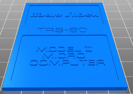 Free 3D file TRS-80 Model II case badge・3D print model to download・Cults