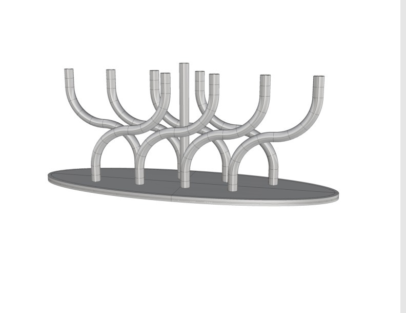 Free 3D file Modern Menorah (Hanukkah)・3D printer model to download・Cults