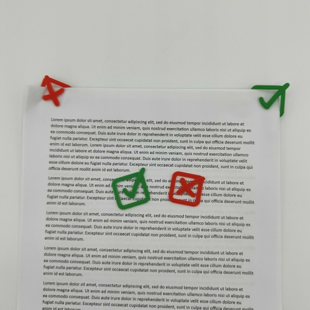 Free 3D file Document Clips OK & NO・Model to download and 3D print・Cults