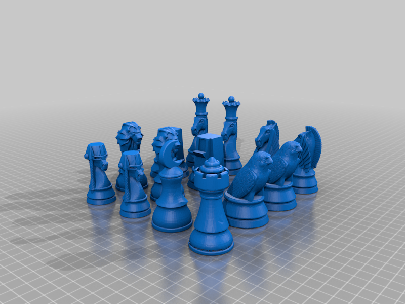 Бесплатный 3d файл Набор шахматных фигур Авангард ♟・Дизайн 3d принтера