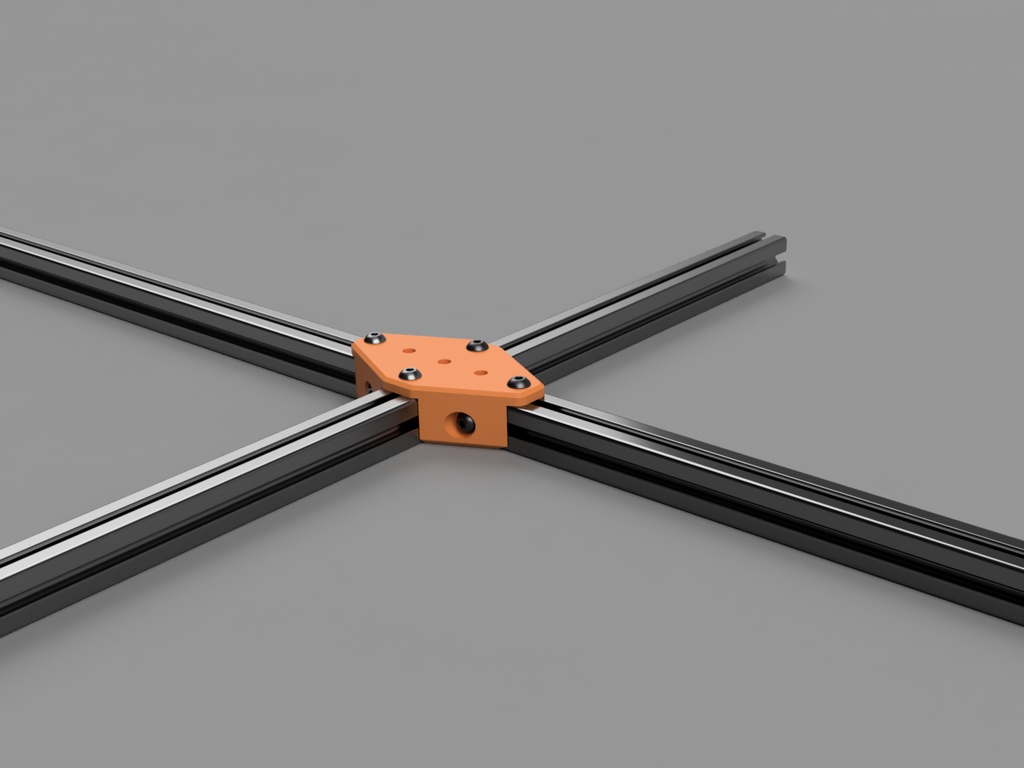 Free 3D file 2020 Extrusion 4-way Tee 🖼️・3D printing idea to download・Cults