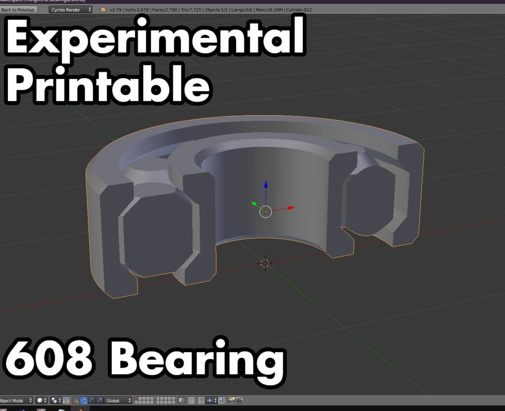 Free 3D file 608 Bearing: Experimental Print-In-Place Design (Needs ...