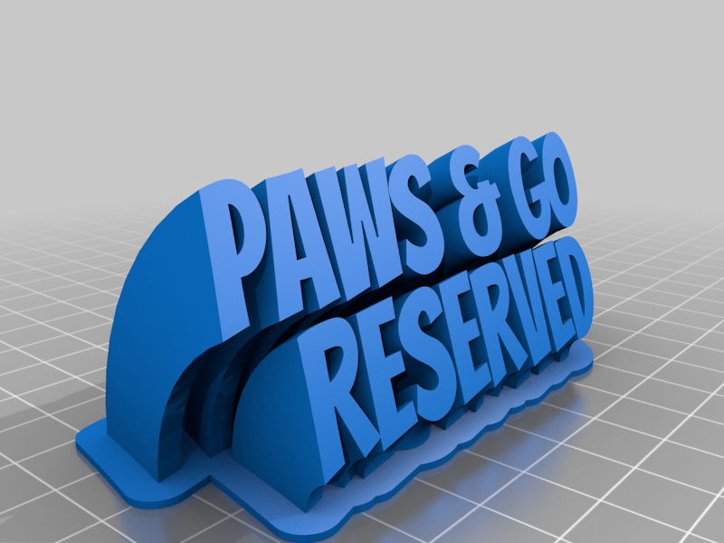 Free 3D file Paws & Go Reserved・3D printable design to download・Cults