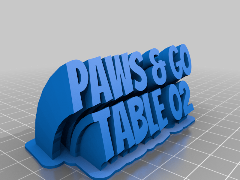 Free 3D file My Custom2ized Sweeping 2-line name plate (text)・Design to ...