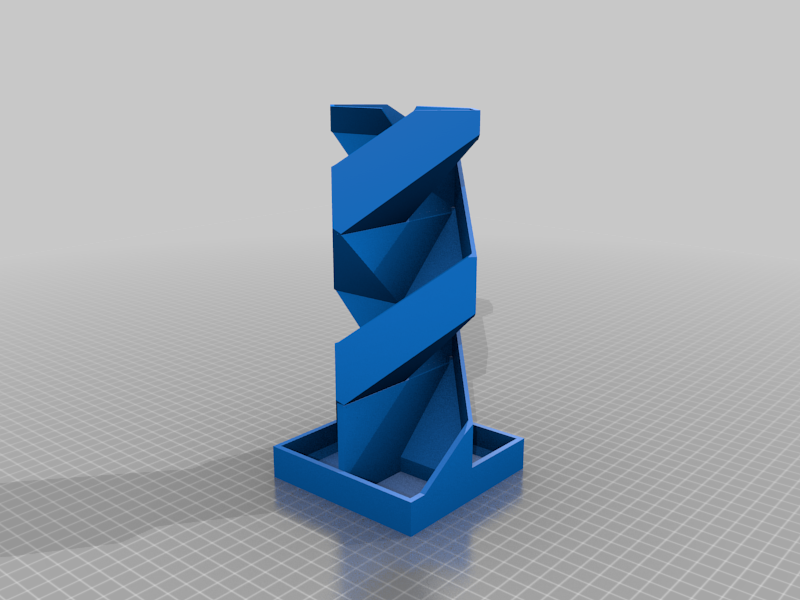 Free 3D file Geometric open side Dice Tower with Base & Tray・3D printer ...