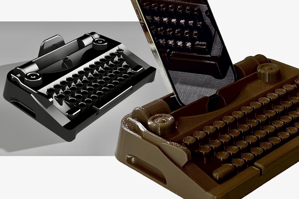 Free 3D file Mini Typewriter - Phone Stand 📞・3D printing idea to ...