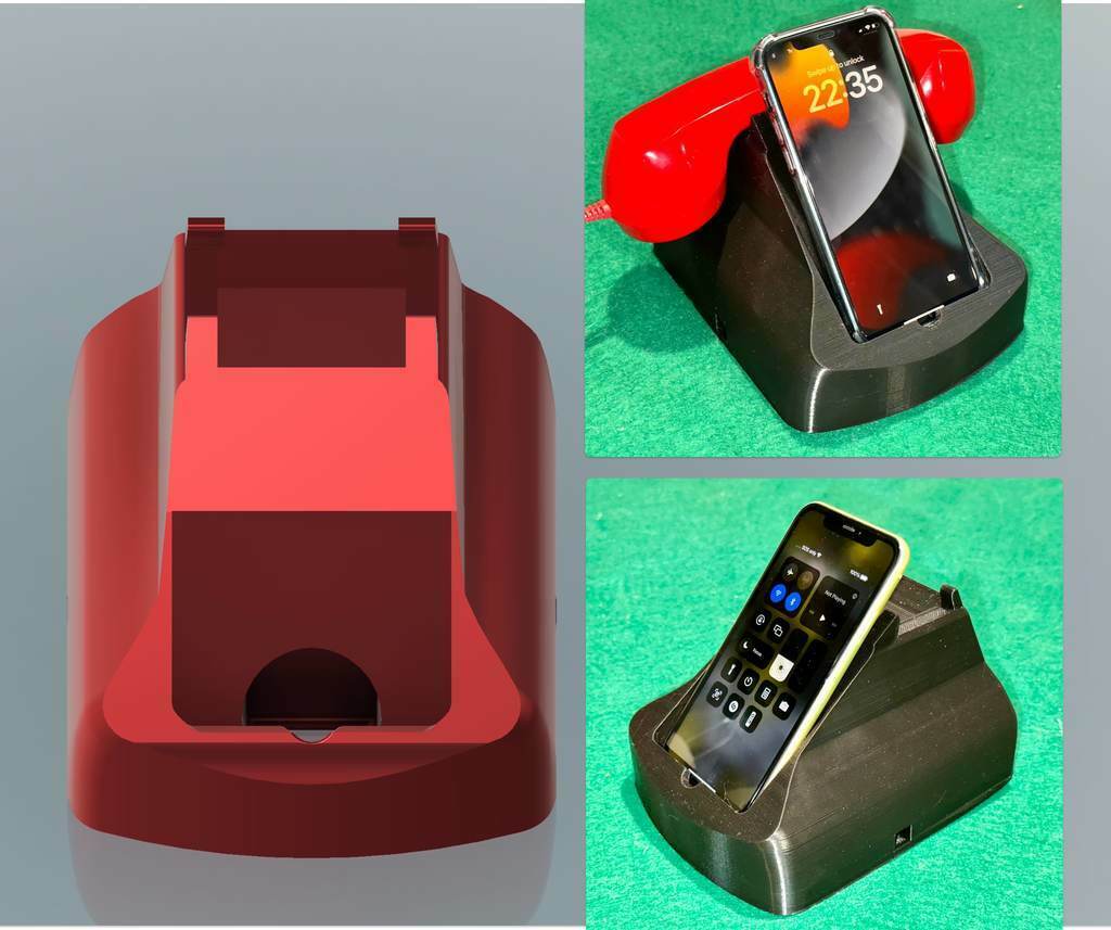 Free 3D file Retro Telephone - Phone holder / stand 📞・3D print design ...