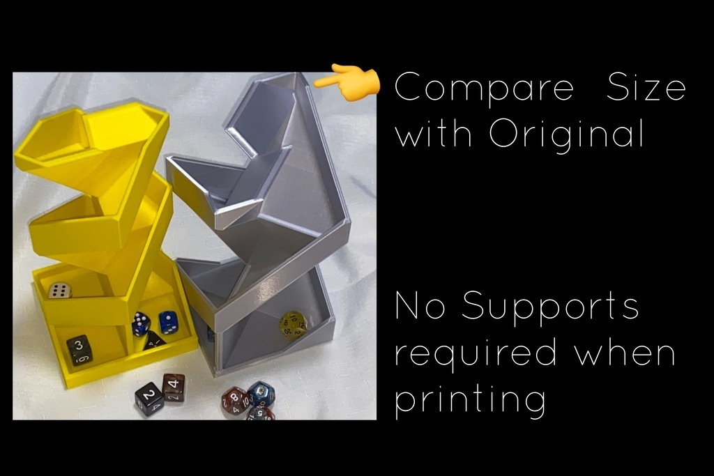 Free 3D file Geometric open side Dice Tower with Base & Tray・3D printer ...