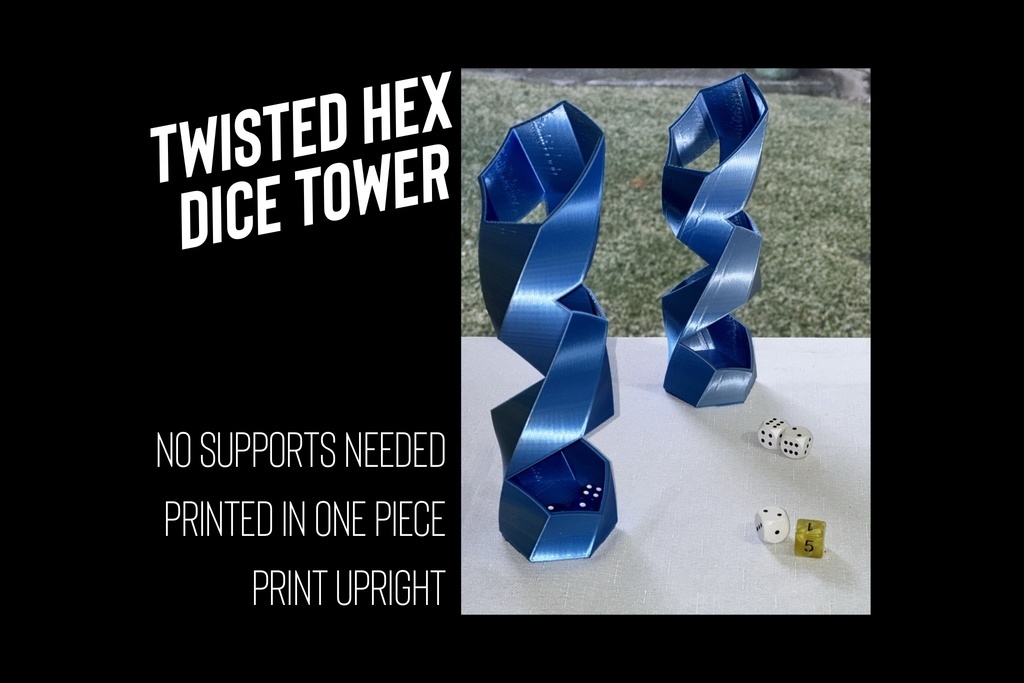 Free 3D file Twisted Hexagon Dice Tower 🎲・Object to download and to 3D print・Cults
