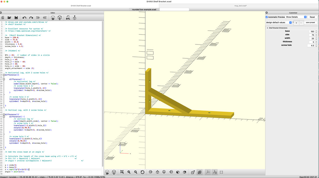Free 3D file Customizable Shelf Bracket・3D printer design to download・Cults