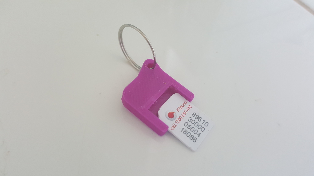 Free 3D file Micro SD/Micro Sim Holder Keychain・3D printing model to ...