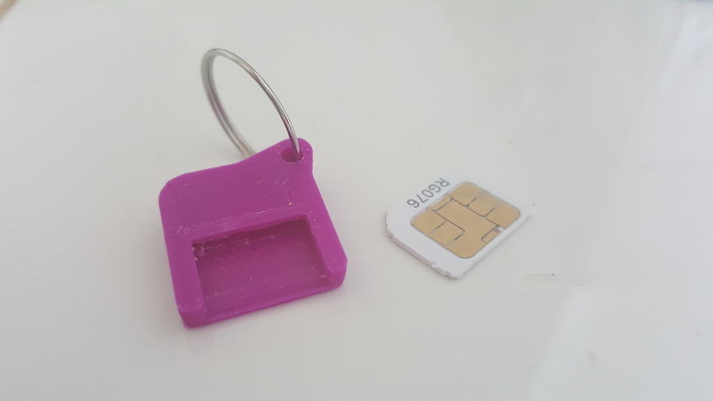 Free 3D file Micro SD/Micro Sim Holder Keychain・3D printing model to ...