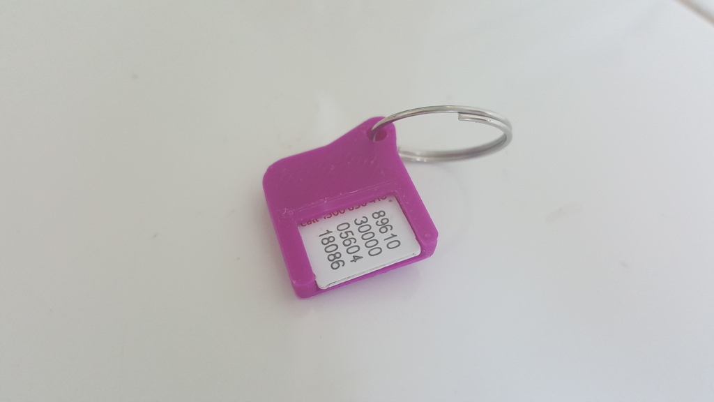 Free 3D file Micro SD/Micro Sim Holder Keychain・3D printing model to ...