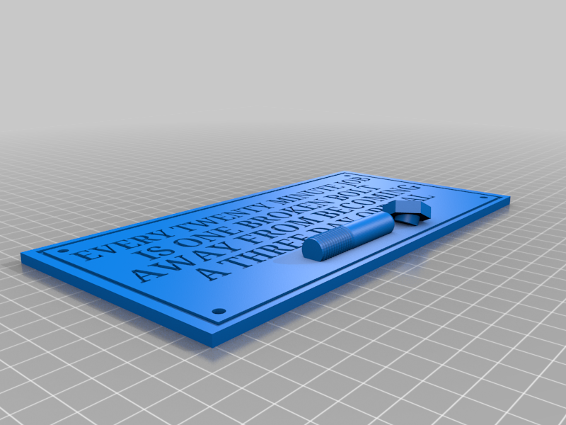 Fichier 3D gratuit Bolt Plaque・Idée pour impression 3D à télécharger・Cults