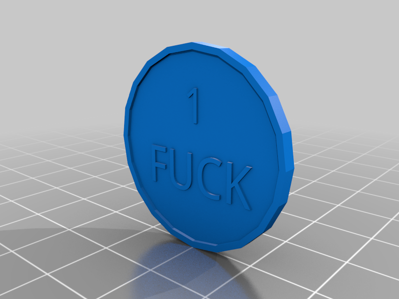 STL file 1 F*** Coin 🪙・3D print design to download・Cults