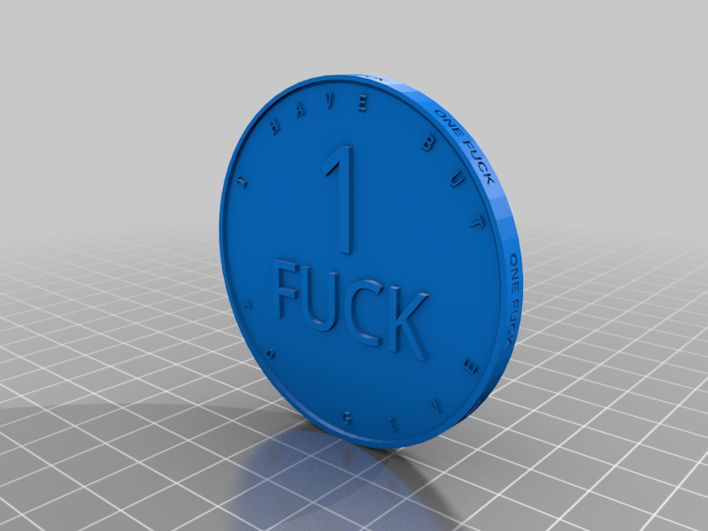 STL file 1 F*** Coin v2.0 🪙・3D print design to download・Cults