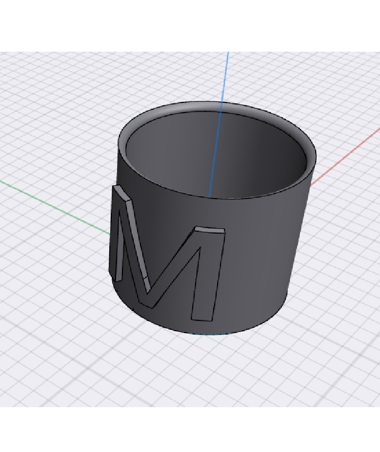 Free 3D file CUP WITH LETTER M・3D printable model to download・Cults
