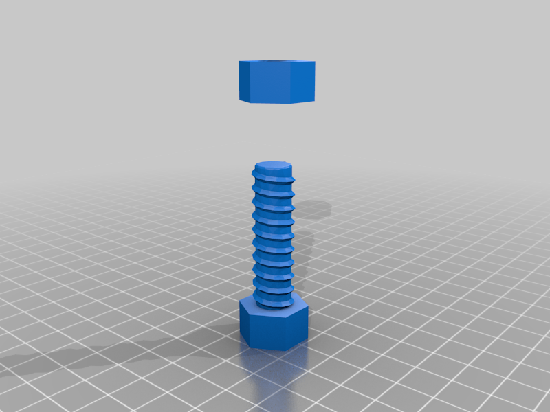 3D-Datei Schraube mit Bolzen・3D-druckbare Vorlage zum herunterladen・Cults