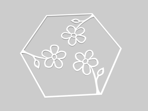 Free 3D file 100Hex-outline-Flowers-Remix・3D print design to download・Cults