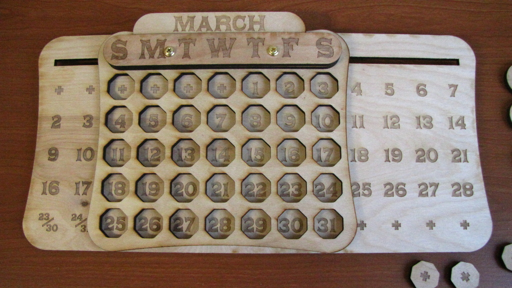 Free 3D file Perpetual Calendar・Object to download and to 3D print・Cults