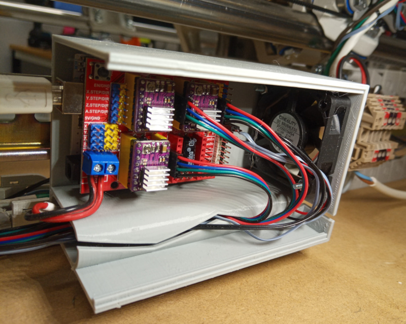 Free 3D file DIN mount fan cooled GRBL enclosure for Arduino UNO + CNC ...