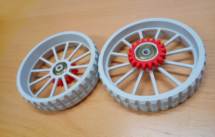Free 3D file Robot wheels (114mm) with gear drive・Object to download ...