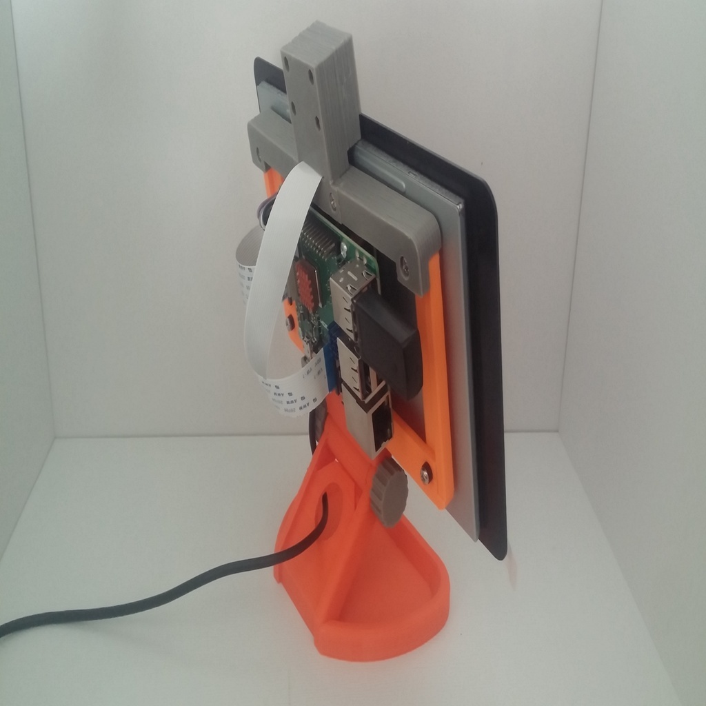 Free 3D file PiMac - Raspberry Pi 7 Inch Touch Screen Stand (with ...