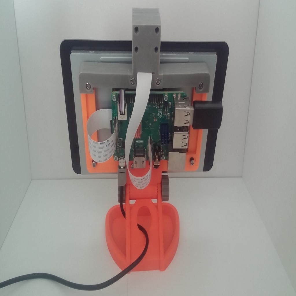 Free 3D file PiMac - Raspberry Pi 7 Inch Touch Screen Stand (with ...