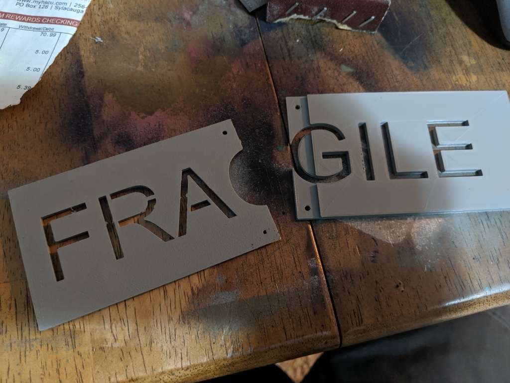 Free 3D file FRAGILE Stencil for shipping boxes 🚩・3D printable model to ...