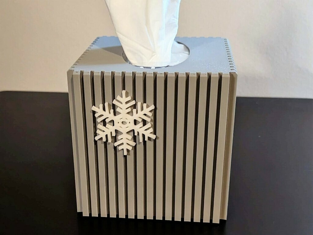 Free 3D file Snowflake Tissue Box Addon・3D printable model to download ...