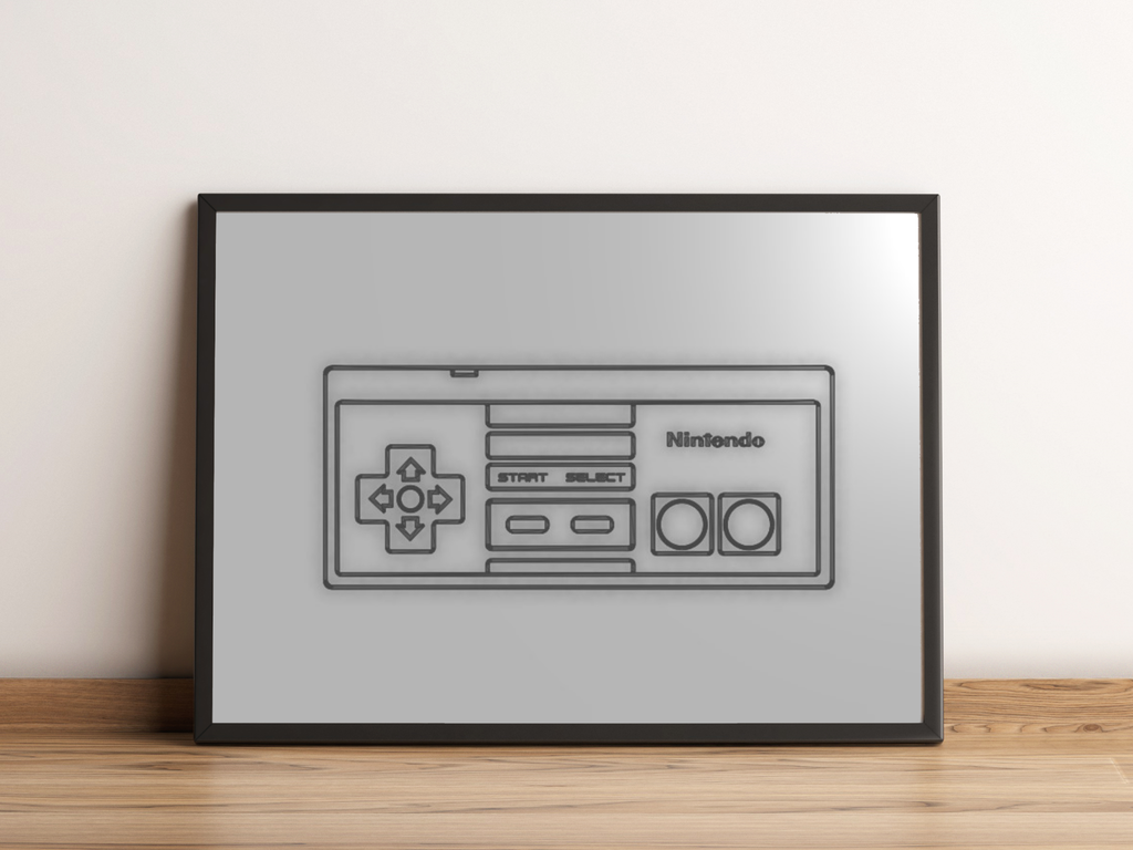 Free 3D file NES Controller Art・3D printing idea to download・Cults