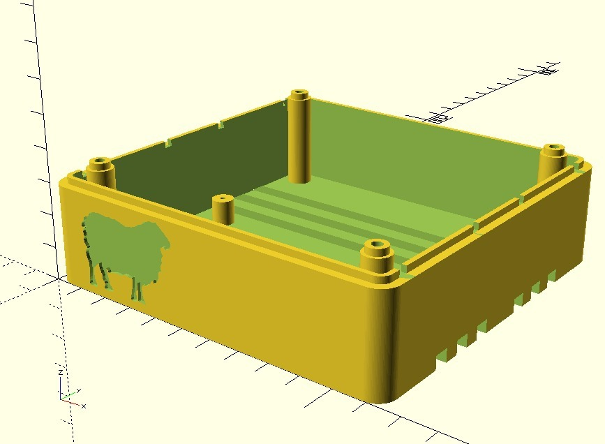 Free 3D file Parametric OpenSCAD Base for Intel 5th Generation NUC.・3D print model to download・Cults