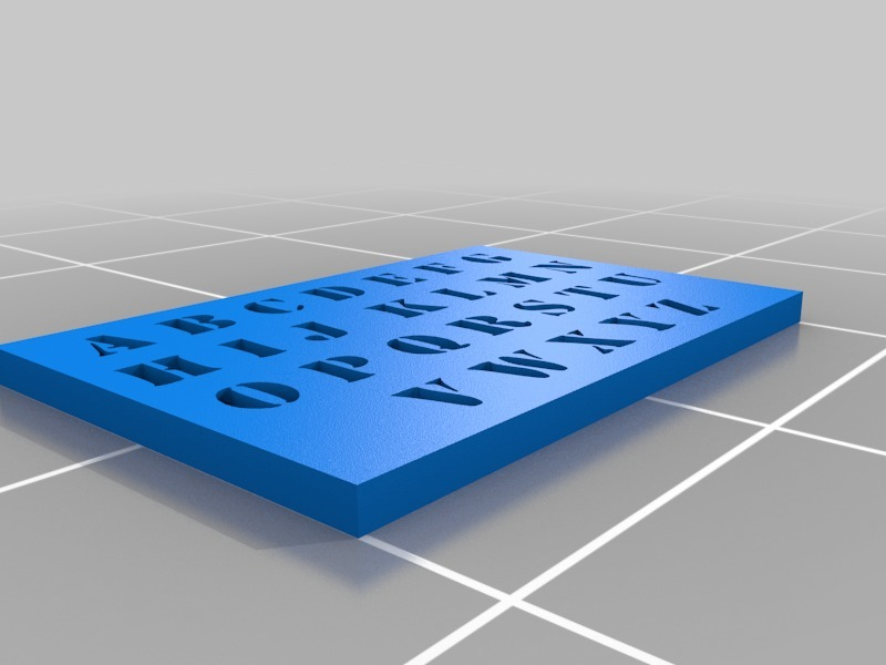 Free 3D file Stencil English・3D printer design to download・Cults