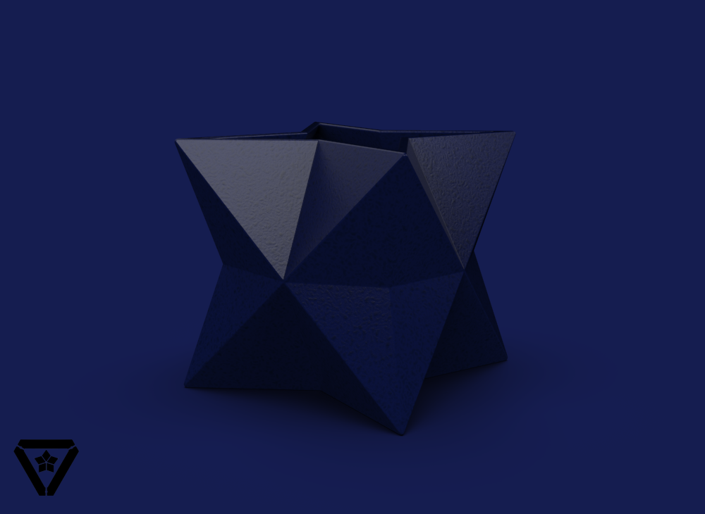Fichier STL gratuit 97. Cube Platonique Solide Géométrique Bonsaï Vase ...