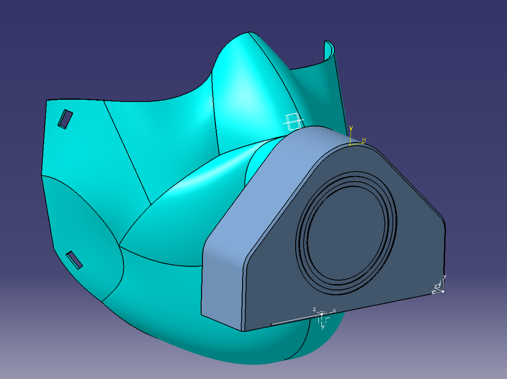 Free 3D file Face mask with concealed air vent・Template to download and ...