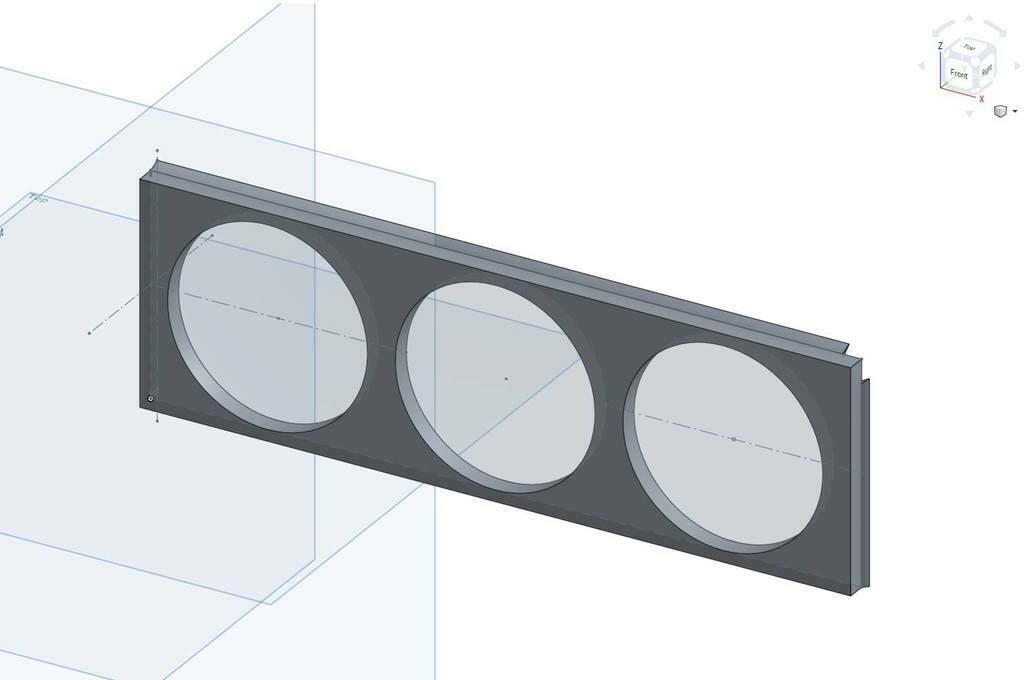 Archivo 3D gratis Embellecedor de galga triple DIN simple・Modelo ...