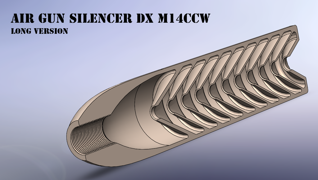 Free 3D file Air Gun Silencer DX M14ccw 🔫・3D print design to download・Cults
