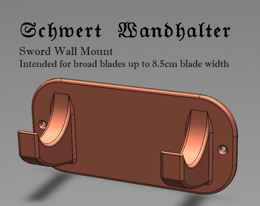 Free 3D file Sword Wall Mount / Schwert Wandhalter・Model to download ...