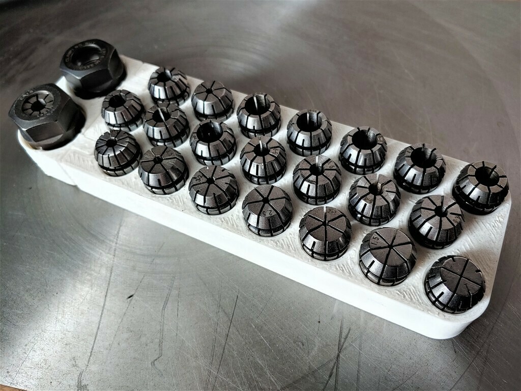 Free 3D file Compact ER16 Collet and Nut Stand 21pcs 🔩・3D printer ...