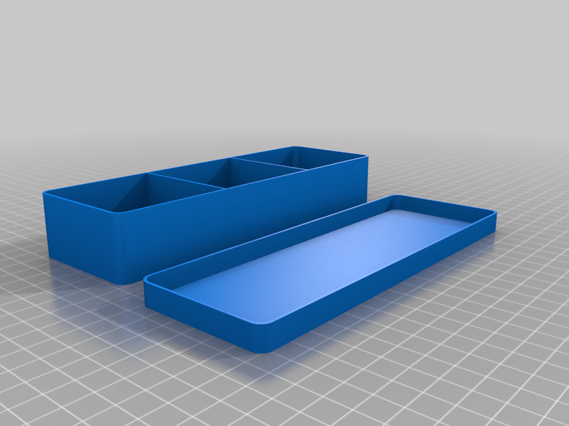 Free 3D file Box 3 spaces with cover 📦・3D print design to download・Cults
