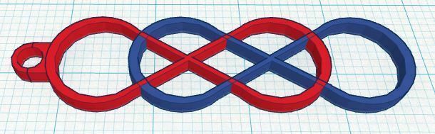 Free 3D file Double Infinity Keychain・Design to download and 3D print・Cults