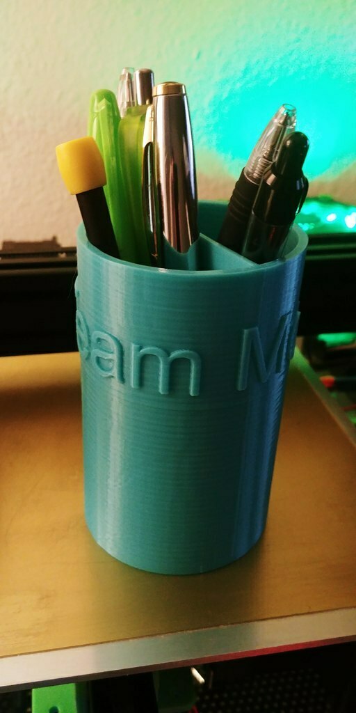 Free 3D file Pen Cup with Customization Text・Design to download and 3D ...