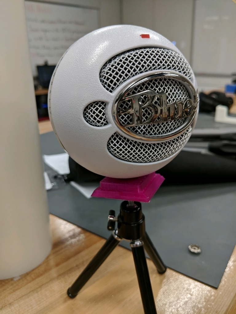 Free 3D file Snowball Microphone Tripod Plate・3D print design to ...