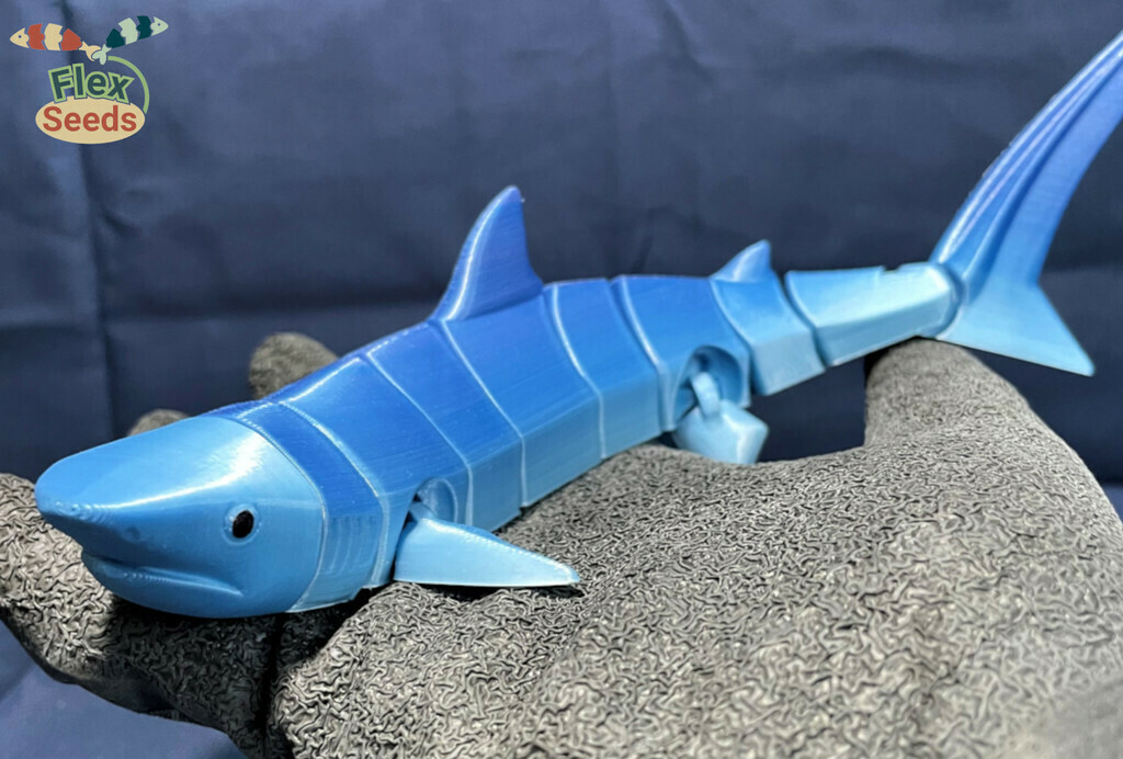 Free STL file Flexi Tiger Shark (print-in-place) 🐅・Object to download ...