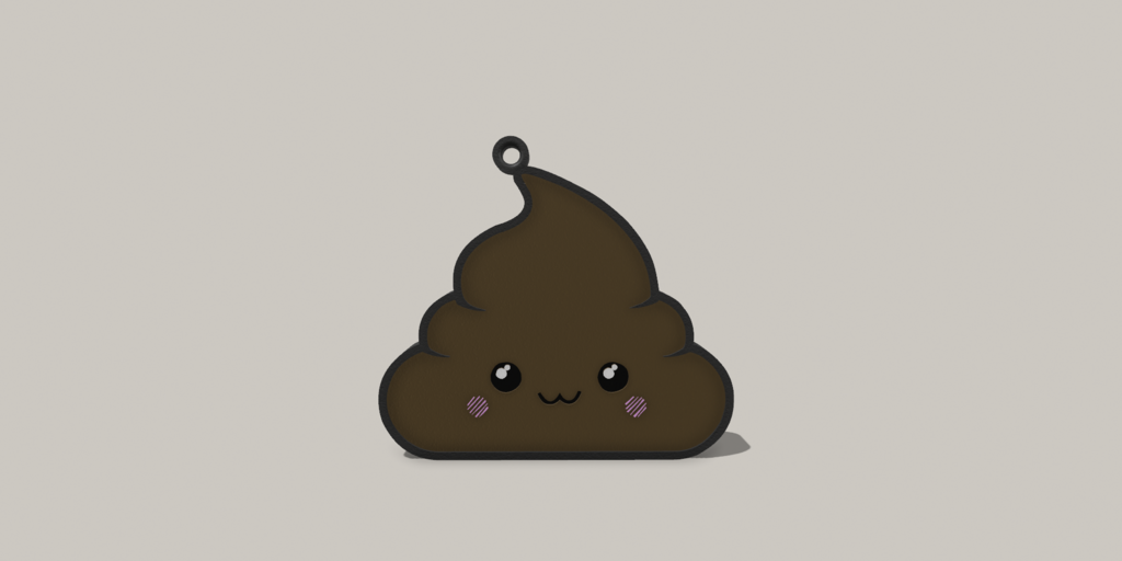 Free 3D file Kawaii Poo Keychain・3D print design to download・Cults