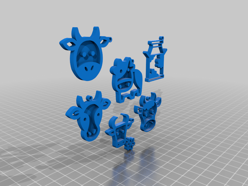 Free 3D file Cute Cow Key Chains・3D printing idea to download・Cults